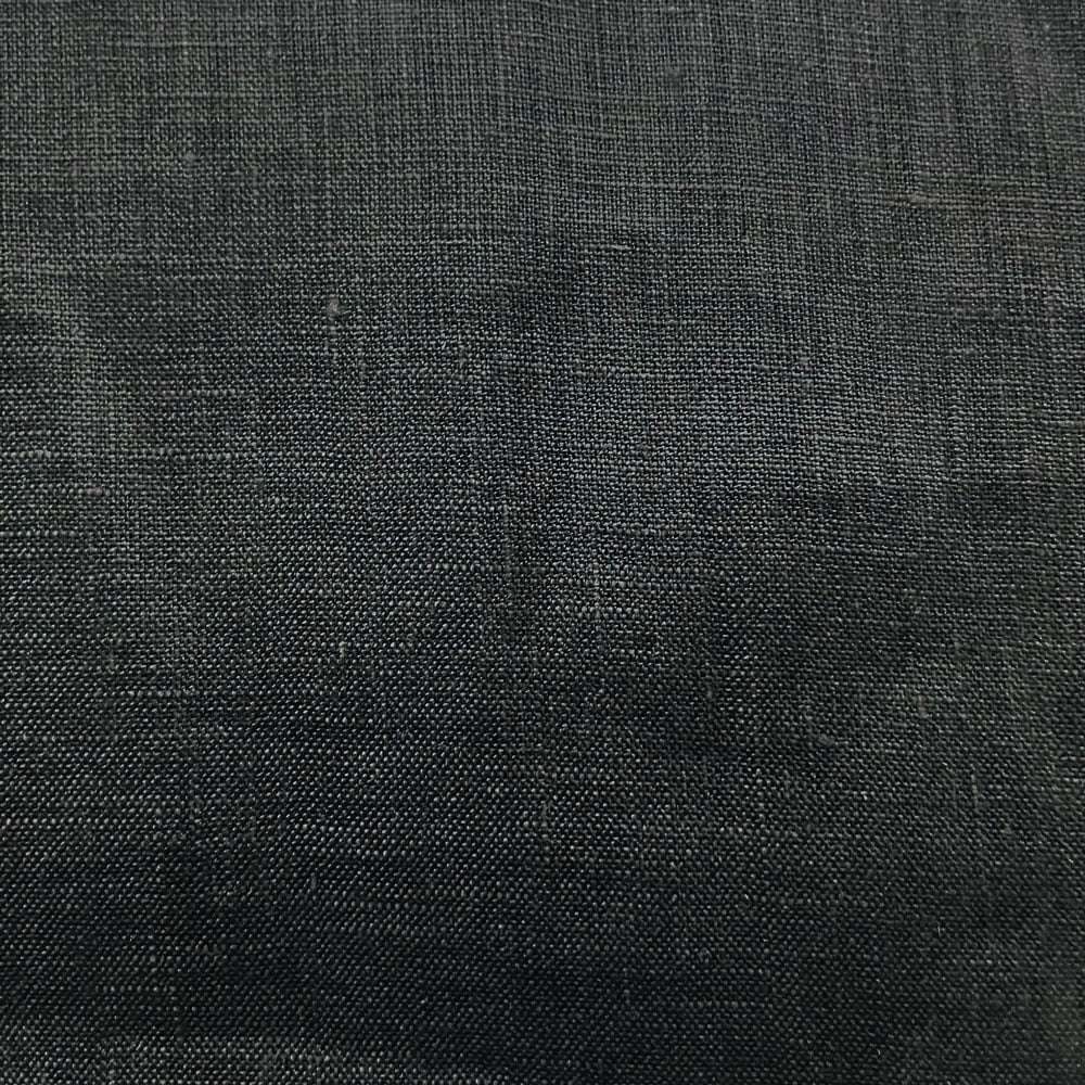 TECIDO CAMBRAIA DE LINHO PURO COR PRETO 100% LINHO GRAMATURA 120 G/M² ...
